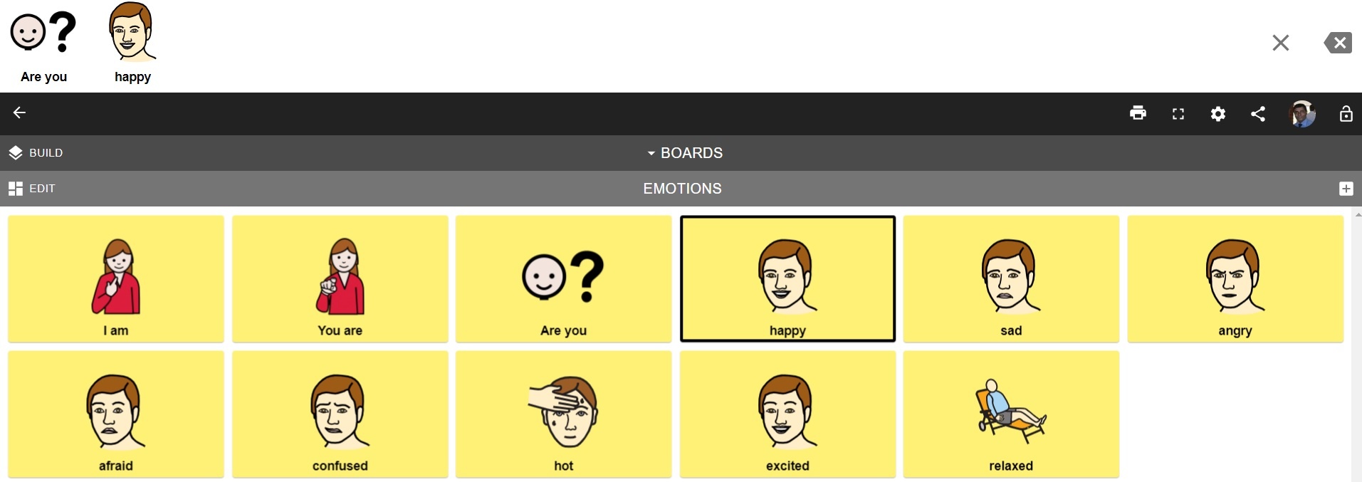 Cboard for speech impairment – StrokeCarer